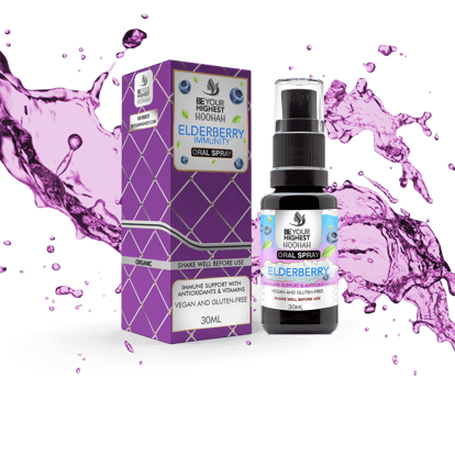 Be Your Highest Hoohah Oral Spray Elderberry Mushroom for Immunity
